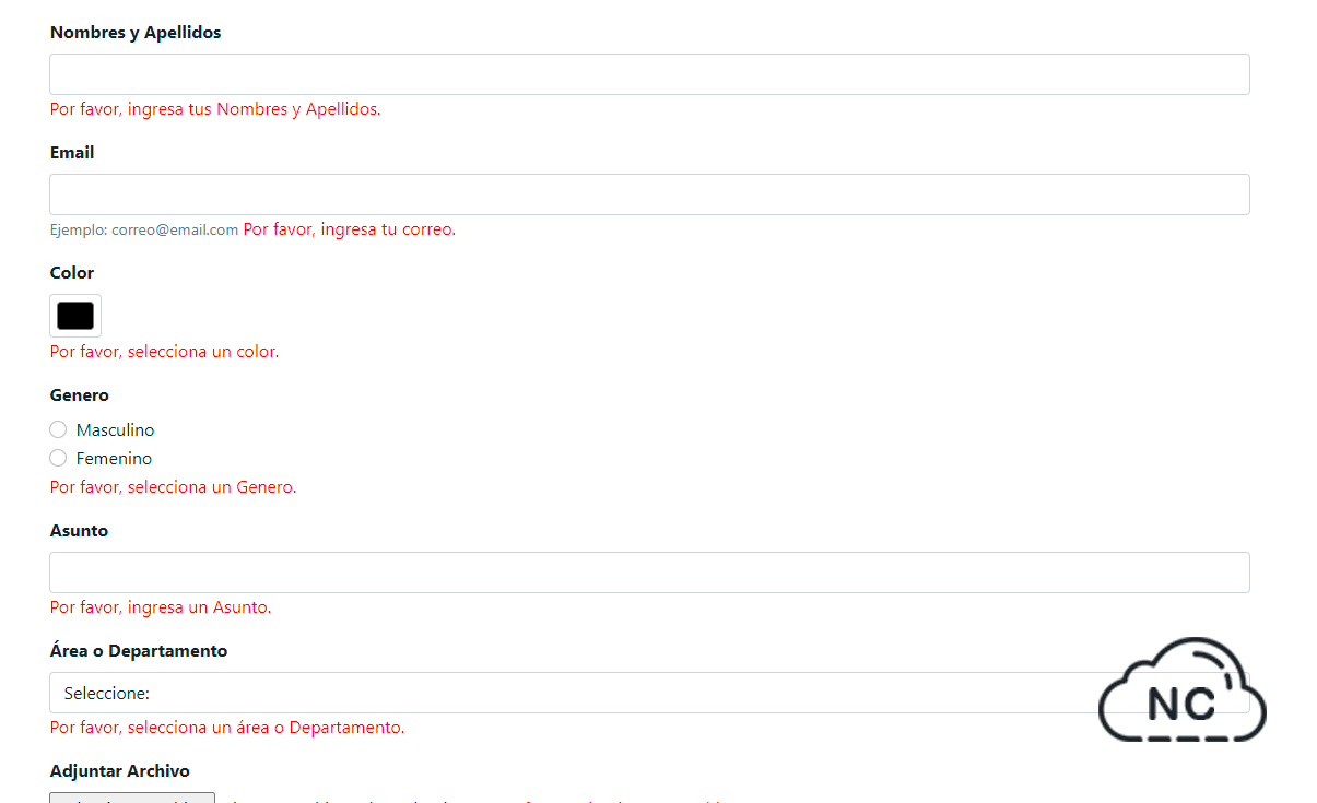Validar Formulario con React JS - v1.1.0 | Nube Colectiva